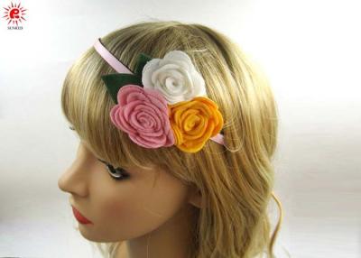 China Faixas bonitas do cabelo da curva do metal das meninas com flores, acessórios do cabelo da forma à venda