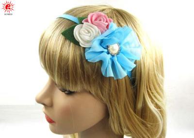 China Faixas azuis do cabelo do florista do metal dos acessórios bonitos do cabelo com curvas à venda