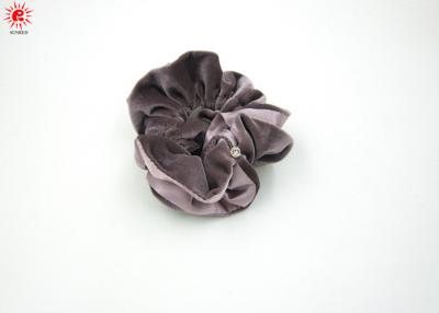 China Curl Velvet Ladies Hair Scrunchies , Hair Extension Scrunchies for sale