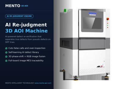 China 3D AOI Machine with AI Re-judgment 5MP High-Speed Camera and One-click Programming for SMT PCB Inspection for sale