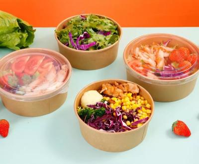 Cina Contenitore d'imballaggio di BPA del commestibile 16oz del ristorante di carta eliminabile libero dell'insalatiera in vendita