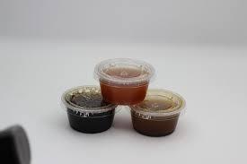 Cina Clear Black pp rimuove le tazze di plastica della parte del contenitore della salsa delle tazze della salsa in vendita