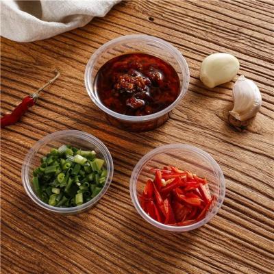 Cina Le specifiche multiple di plastica eliminabili hanno munito Mini Sauce Cup With Lid di cardini in vendita