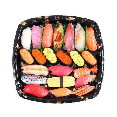 Cina I sushi quadrati producono delle bolle sulla presa verso l'esterno l'imballaggio di plastica eliminabile della scatola del pasto con la stampa per il partito in vendita