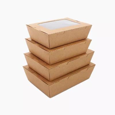 Cina La scatola di carta su ordinazione del quadrato ha stampato l'insalata eliminabile del commestibile che imballa con la finestra in vendita