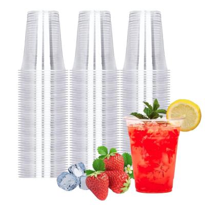 China Custom Printed Disposable Plastic Cup 2oz 4oz 6oz 8oz Compostable Clear Cups for sale