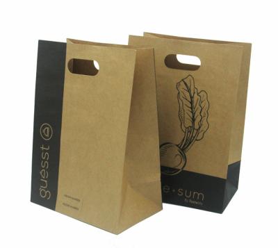 China Customized Brown Paper Carrier Bags Craft Grocery Paper Bag With Handle for sale