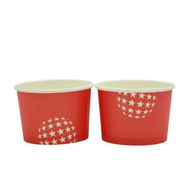 China 4oz 120ml Ice Cream Paper Cup Snack Food Container Frozen Yogurt Paper Bowl for sale