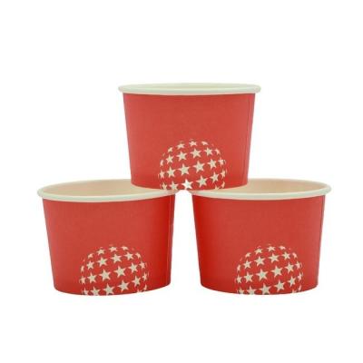 China 4oz 120ml Ice Cream Paper Cup Snack Food Container Frozen Yogurt Paper Bowl for sale