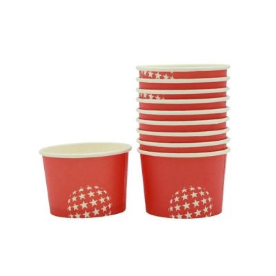 China 4oz 120ml Ice Cream Paper Cup Snack Food Container Frozen Yogurt Paper Bowl for sale