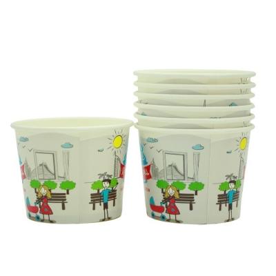 Cina 12 Oz Coppe Gelato Ecologiche in Carta, Ciotole per Gelato con Stampa in vendita