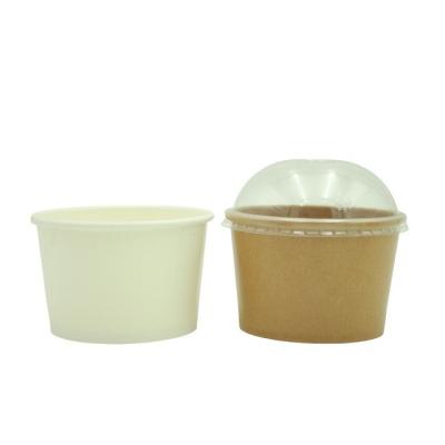 China 16 Oz Brown Ice Cream Paper Cup Microwavable Safe For Christmas Thanksgiving for sale