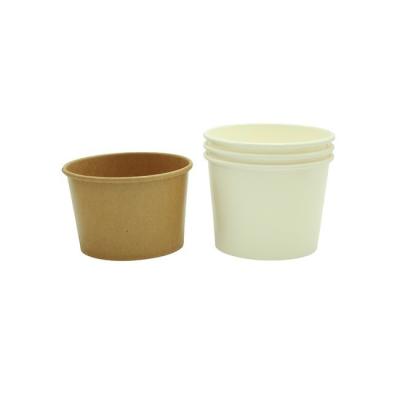 China Disposable Kraft Custom Ice Cream Paper Cups Ice Cream Take Out Cups for sale