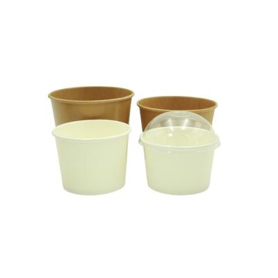 中国 500/750/1000ml 使い捨て紙ボウル 安全な食品グレード 蓋付き 販売のため