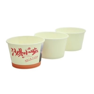 中国 PEコーティング 軽食用ホットスープボウル サラダ 32オンス 1000ml ホワイト紙ボウル 販売のため