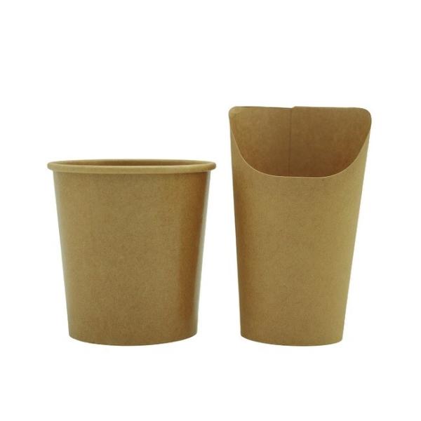 Quality Brown Biodegradable Soup Cups 12 Oz Paper Food Container For Christmas Thanksgiving for sale
