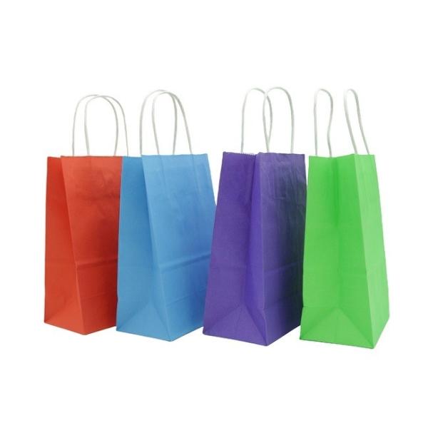 Quality Customized Small Gift Paper Bag with Handles Brown Paper Bags Graduation Gift Sturdy Kraft Paper Retail Shopping Bags Party Favor Christmas for sale