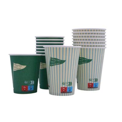 China 12 oz Disposable Single Wall Paper Coffee Cups with Sleeves To Go Coffee Cups for Home Office Cafes for sale