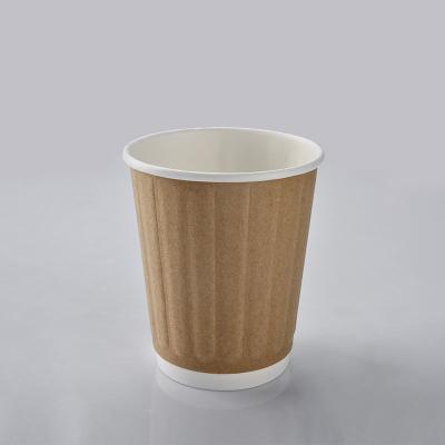 Cina Tazza di caffè eliminabile alla moda della parete dell'ondulazione di carta kraft doppia in vendita