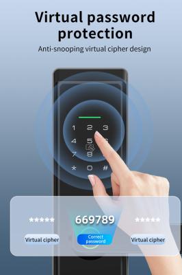 Cina Indoor Fingerprint Door Lock Auto Lock with TUYA App Control Keyless Entry Fingerprint Smart Door Lock in vendita