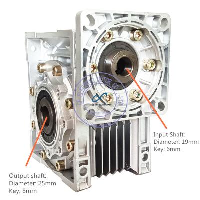 China Worm Gear Reducer NMRV063, Speed ratio 1:20, Size63mm for Stepper motor Servo motor 110, 130 flange for sale