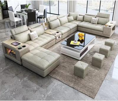 China Light Leather Hotel Room Sofa Combination Modern Living Room Sofa for sale