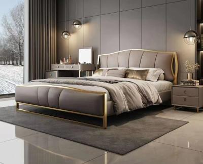 China Het luxueuze Meubilair Stevige Houten Koning Size Beds van de Hotelslaapkamer Te koop