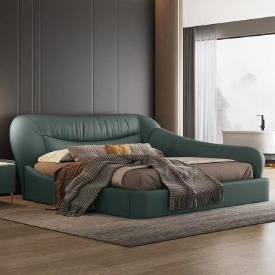 Cina Letto nordico dell'anti di caduta dell'hotel della camera da letto della mobilia del cuoio del letto quercia molle del pacchetto 1.8m in vendita