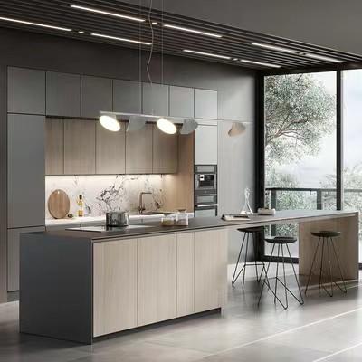 Cina Unità della cucina integrata hotel moderno posteriore degli armadi da cucina del ristorante in vendita