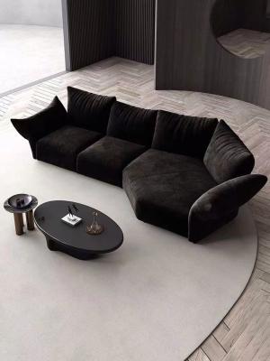 China Petal Black Velvet Sofa Italian Hotel Villa Living Room Fabric Alien Sofa for sale