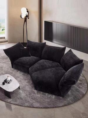 China Petal Black Velvet Sofa Italian Hotel Villa Living Room Fabric Alien Sofa for sale
