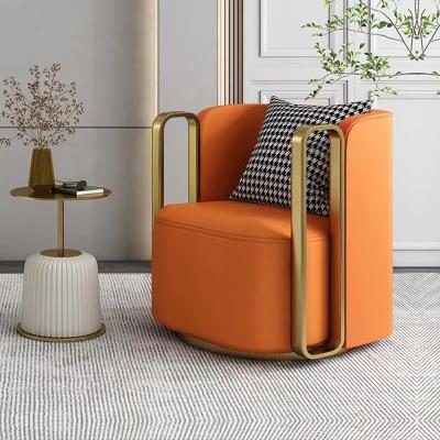 Cina Abitudine di lusso creativa fucsia della poltrona di Sofa Chair Gold Stainless Steel del velluto in vendita