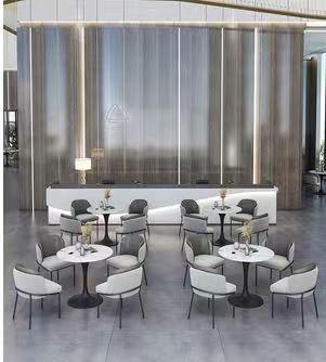 Cina Insieme italiano di Art Round Hotel Coffee Table del ferro di piatto della roccia in vendita