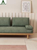 China Novelty Foldable Shrinkable Custom Sofa Bed Green Linen Environmental Friendly for sale