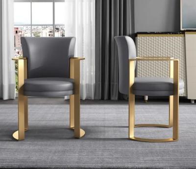 Cina Il metallo moderno minimalista del cuoio del velluto del bracciolo che pranza la sedia 65*58*80 cm ha personalizzato in vendita