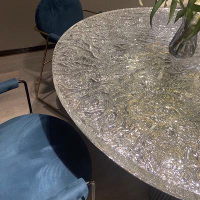 Cina Tavolo da pranzo rotondo del modello di Wave dell'acqua della mobilia del ristorante dell'albergo di lusso in vendita