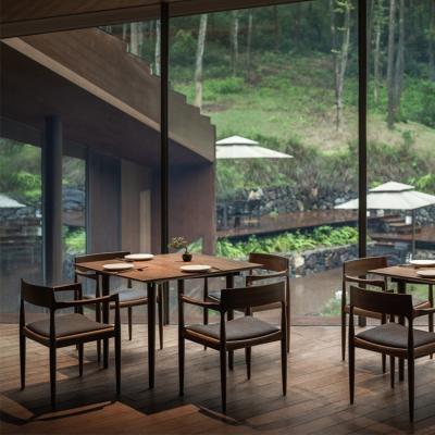 Cina Insieme di legno del tavolo da pranzo della scatola di Seater della mobilia 4 del ristorante dell'hotel di colore di Brown in vendita