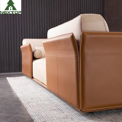 China Modern Interior L Shape Sofa Set Luxury Leather Hotel Lobby Office Area for sale