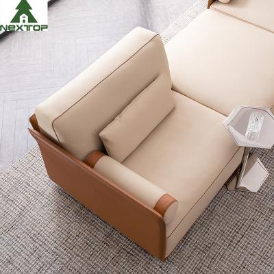 China Modern Interior L Shape Sofa Set Luxury Leather Hotel Lobby Office Area for sale