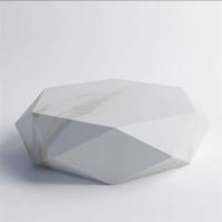 China Custom Hotel Coffee Table Creative Diamond Polygon Marble Color for sale