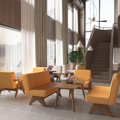 Cina 5 stelle Hotel Lobby Arredamento Negoziazione Divano Tavolo E Sedie Set in vendita