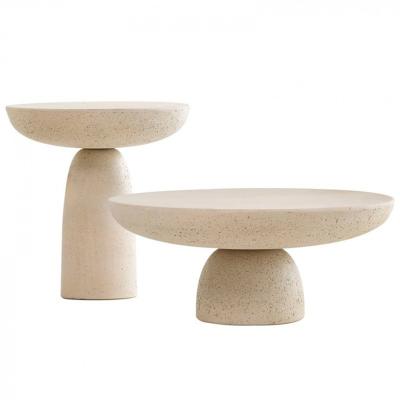 China Wood In Painting Hotel Coffee Table  Small Round Side Tables for sale