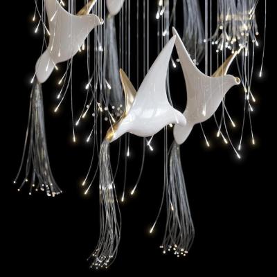 China Glasvogels en bloemen kandelaar Modern esthetisch hotelontwerp Lichte meubels Te koop