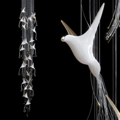 China Glasvogels en bloemen kandelaar Modern esthetisch hotelontwerp Lichte meubels Te koop