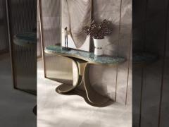 Moderne Entryway van Art Minimalist Marmeren Lijst Roestvrije Houten