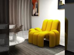 Loisirs Sofa Chair Fabric Living Room Chaise Longue Customized de velours