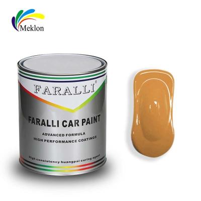Cina Anti-UV poliestere semigloss 1K trasparente rivestimento giallo vernice per auto metallica in vendita