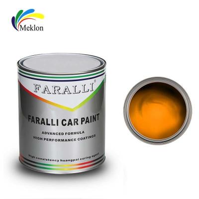 Cina Anti-UV poliestere semigloss 1K trasparente rivestimento giallo vernice per auto metallica in vendita