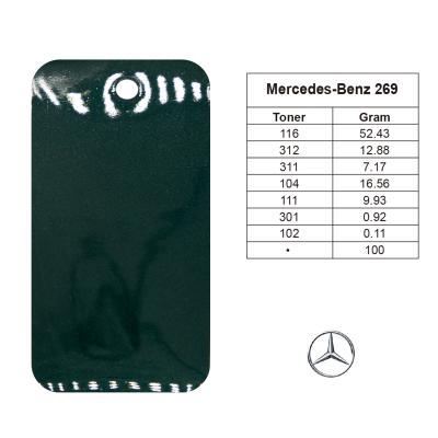 Cina Vernice acrilica matte verde perla per auto per Mercedes-Benz DB269 con corrispondenza di colore di fabbrica. in vendita