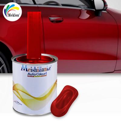 Vernice di riparazione auto rosso brillante metallico di alta lucentezza originale di fabbrica con abbinamento dei colori